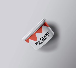 Ice cream box mockup template - Pixcrafter