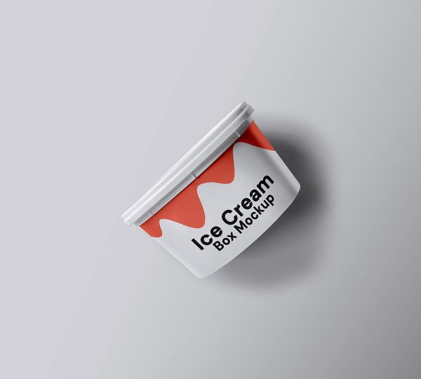 Ice cream box mockup template - Pixcrafter