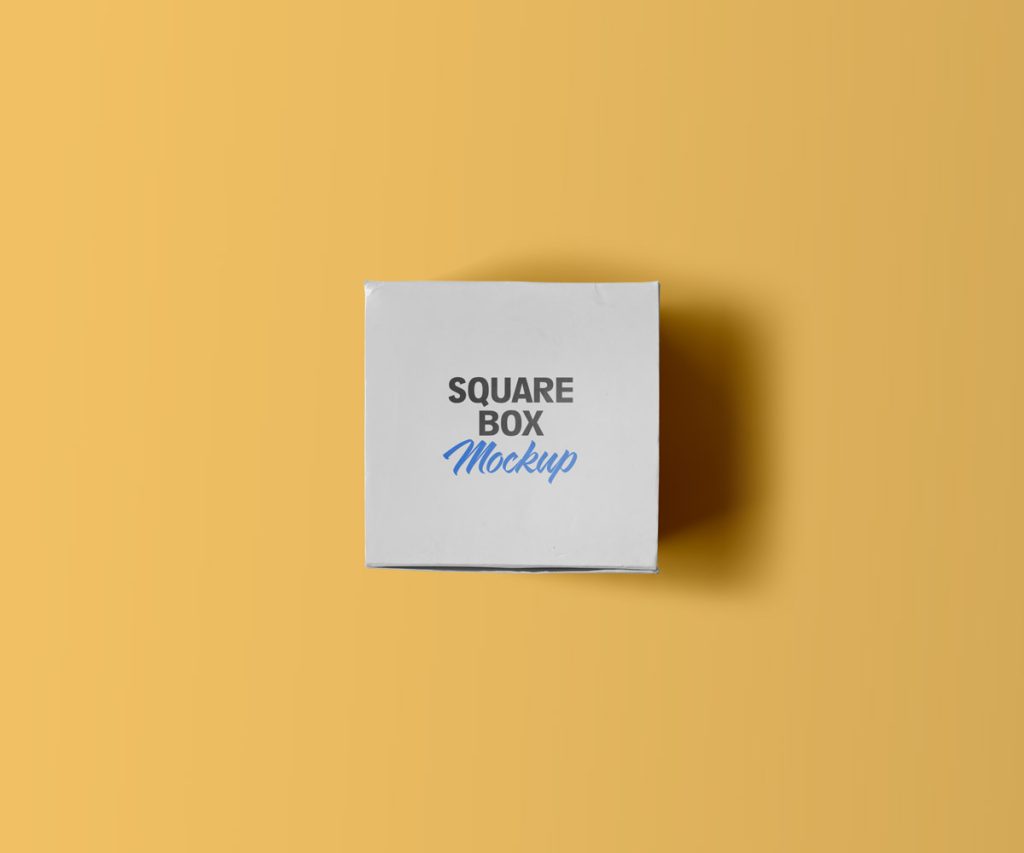 Packaging square box mockup