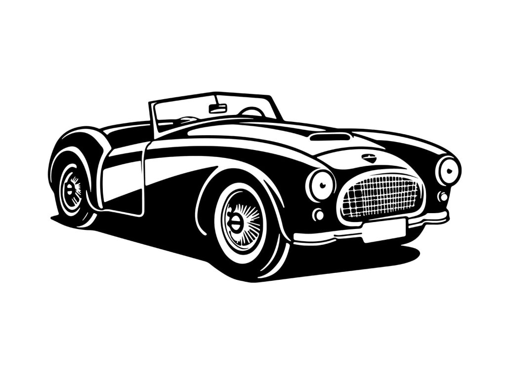 Vector Vintage Car Illustration - Pixcrafter