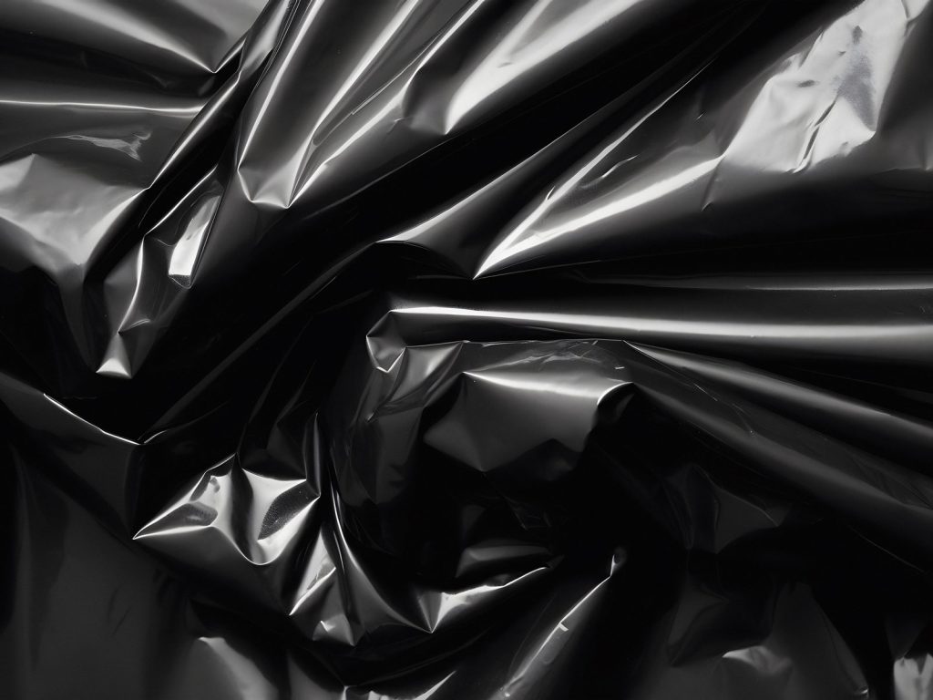 Black Wrinkled Plastic Wrap Texture - Pixcrafter