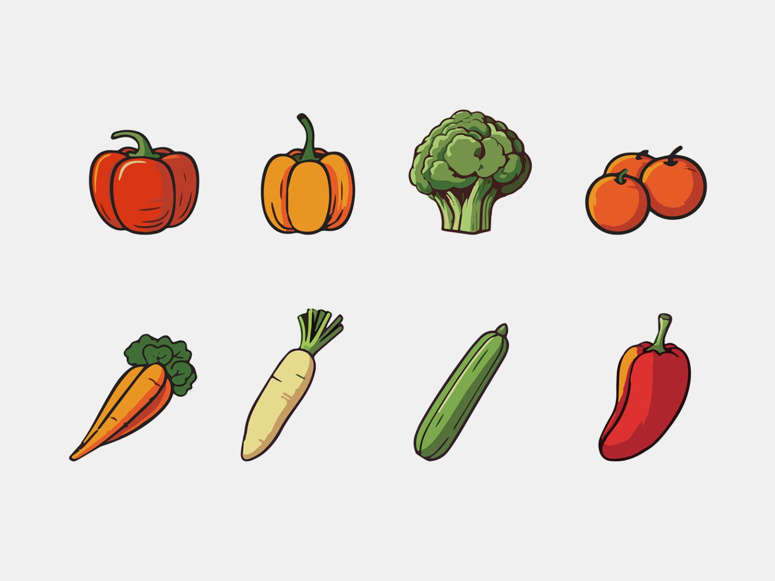 Vector Vegetable Collection - Pixcrafter