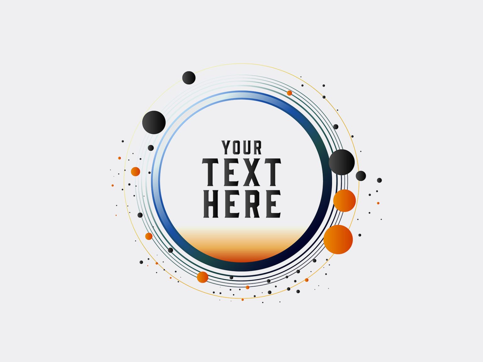 Vector Abstract Circular Outlines background With Text Space - Pixcrafter