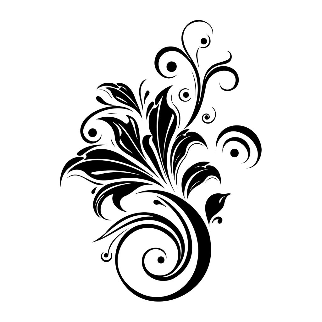 Vintage Vector Floral Ornament - Pixcrafter