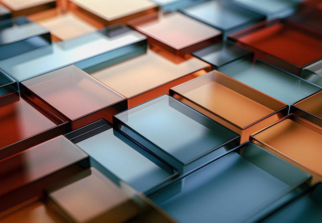 Abstract Geometric Crystal Glass Blocks Background - Pixcrafter