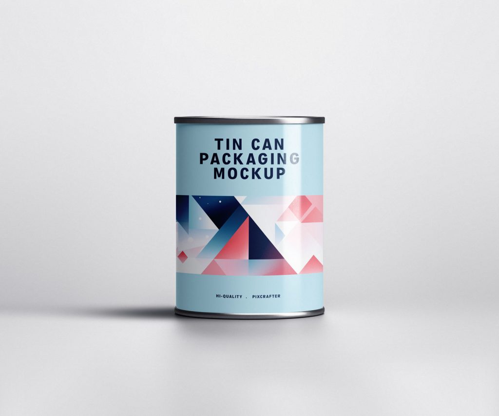 Tin Can Packaging Mockup - Pixcrafter
