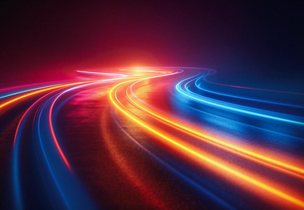 Motion Light In Neon Colors Background - Pixcrafter