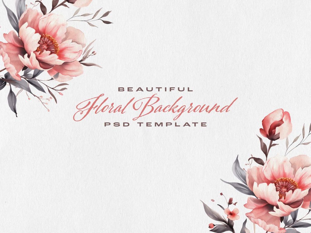 Beautiful Floral Background Template - Pixcrafter