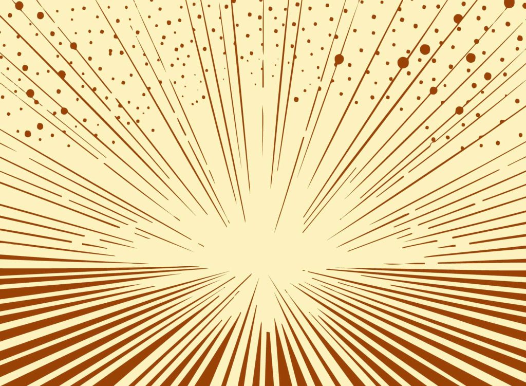 Pop Art Style Radial Line Sunrays Vector Background - Pixcrafter