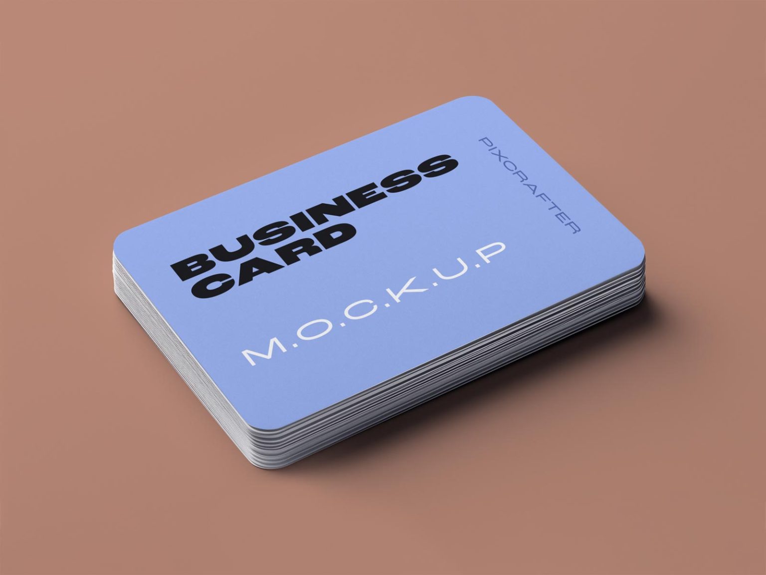 Rounded Corner Business Card Mockup - Pixcrafter